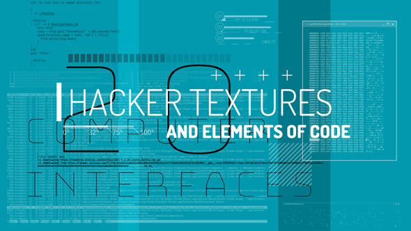 Hacker Textures And Elements Of Code, Motion Graphics | VideoHive