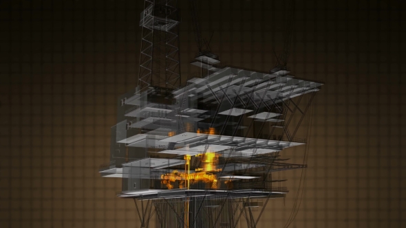 Loop Rotate Oil and Gas CentralPprocessing Platform, Motion Graphics