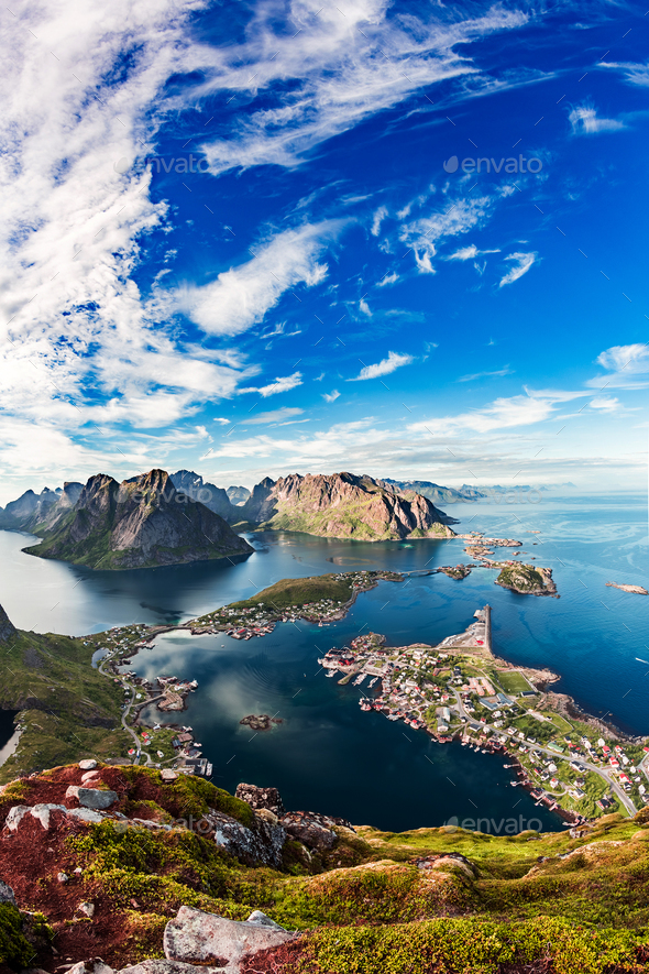 Lofoten is an archipelago in the county of Nordland, Norway. Stock ...