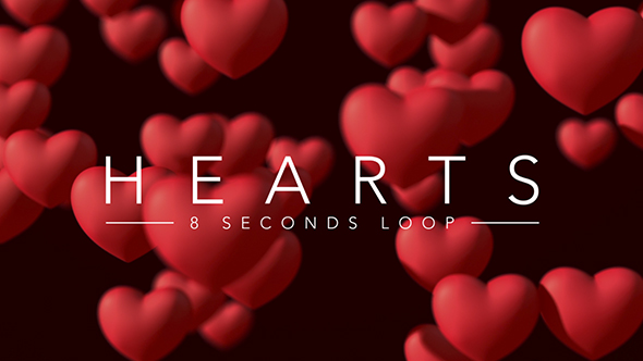 Hearts Loop, Motion Graphics | VideoHive