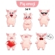Vector Set of Pig Characters. Set 4, Vectors | GraphicRiver
