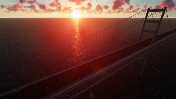 Sea and Bridge at Sunset, Motion Graphics | VideoHive