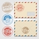 Vintage Envelopes Template with Grunge Postal, Vectors | GraphicRiver