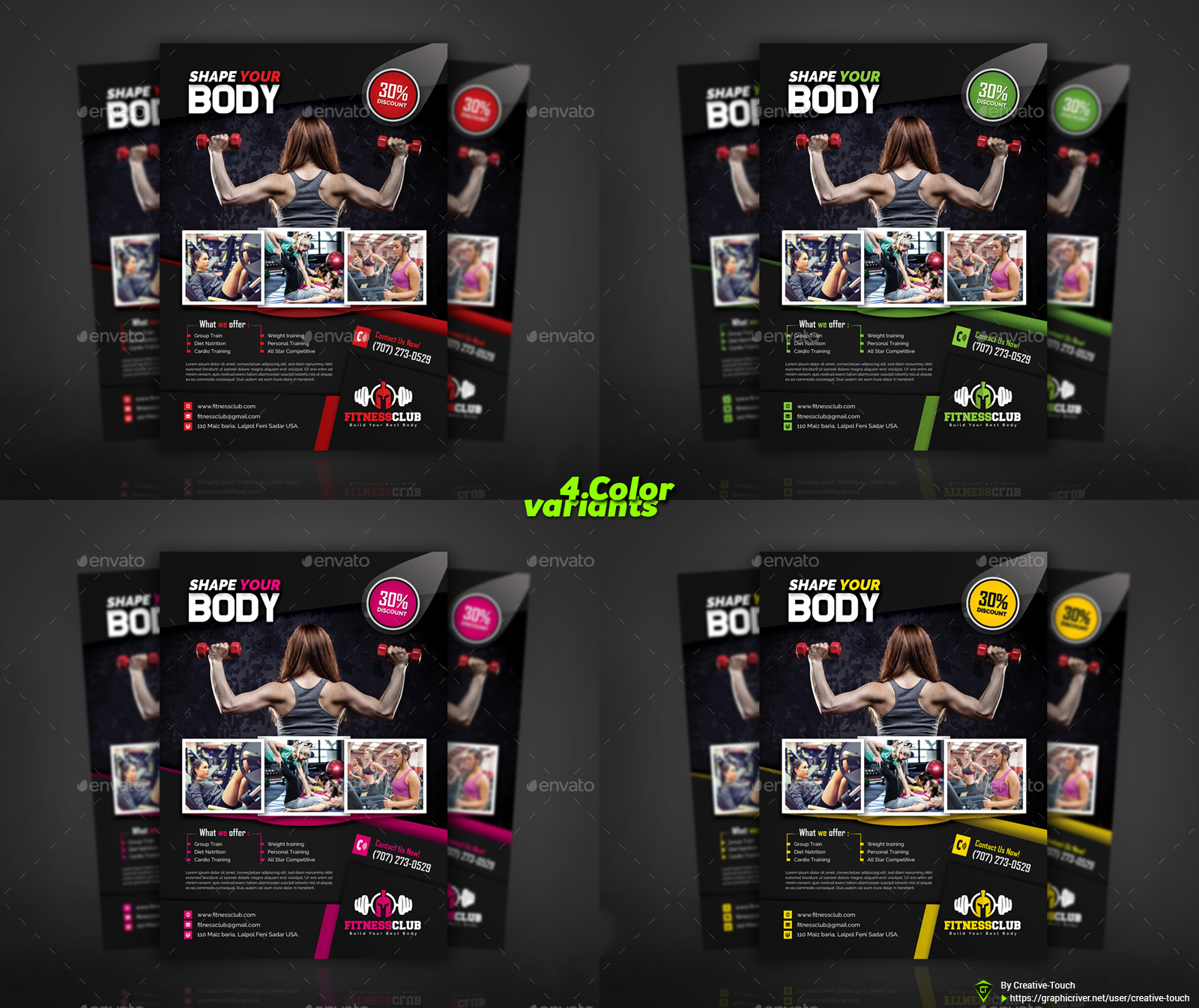 Fitness / Gym Advertising Bundle Vol.1, Print Templates | GraphicRiver