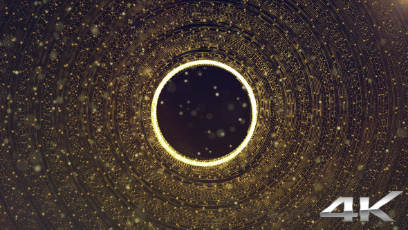 Particle Space Gold Hole, Motion Graphics | VideoHive