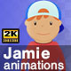 Jamie Character Animation Pack, Motion Graphics | VideoHive