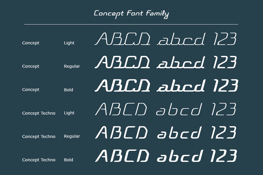 Concept Typeface, Fonts | GraphicRiver