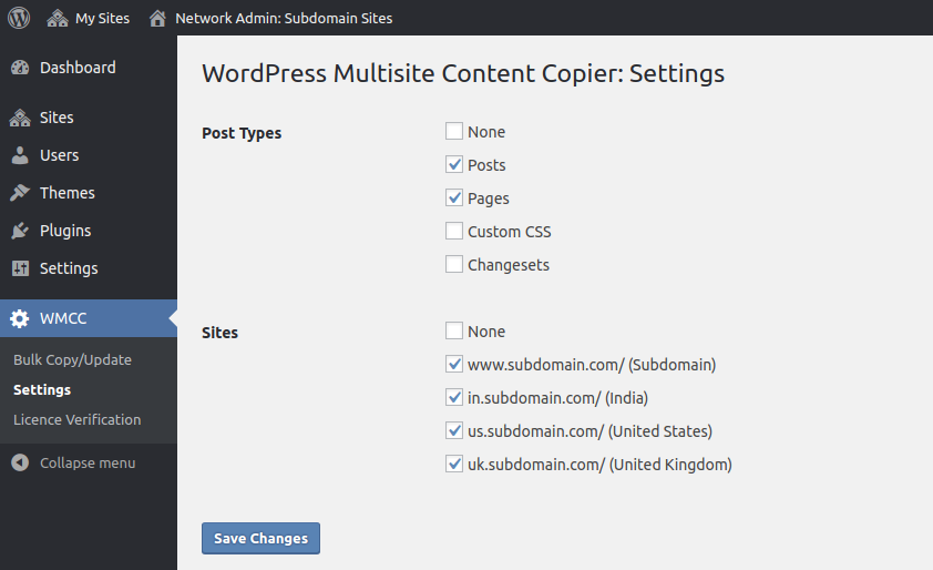 WordPress Multisite Content Copier by obtaininfotech | CodeCanyon