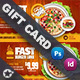 Restaurant Gift Card Templates, Print Templates | GraphicRiver