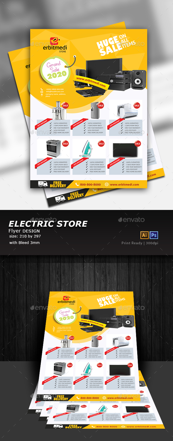 Electronic Store Flyer by Designcrew | GraphicRiver