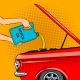 Hands Poured Motor Oil Pop Art Vector Illustration, Vectors | GraphicRiver