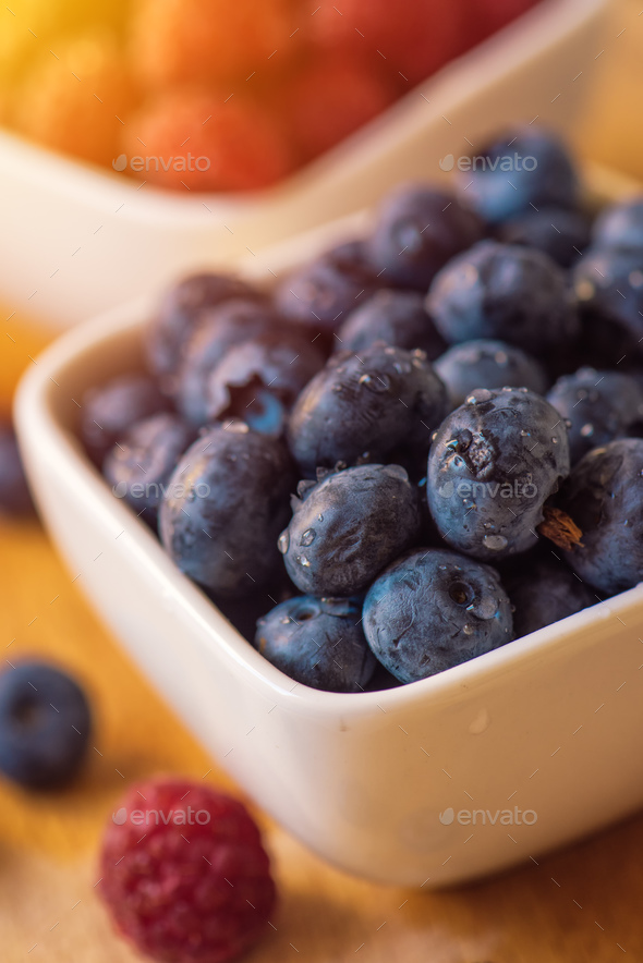 Blueberries and raspberries Stock Photo by stevanovicigor | PhotoDune