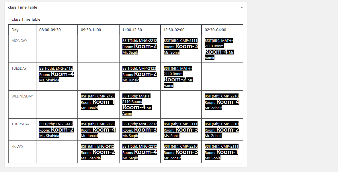 Codott Time Tables by junaidte14 | CodeCanyon
