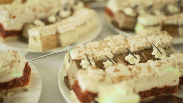 Chocolate Cake and Biscuit Cake Decoration, Stock Footage | VideoHive