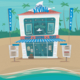 Diving Center on the Beach, Vectors | GraphicRiver