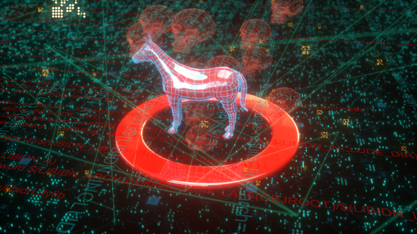 Trojan Malware In The Complex Computer Interface, Motion Graphics ...