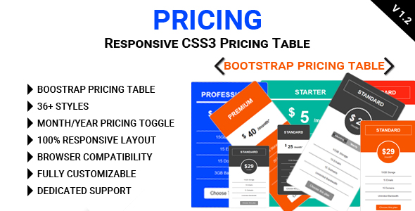 Pricing - Responsive CSS3 Pricing Table by mgscoder | CodeCanyon