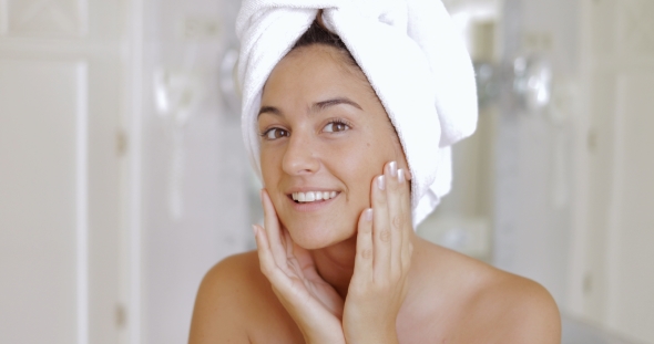 Woman Pampering Skin, Stock Footage | VideoHive