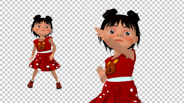 Cute Little Girl Dancing, Motion Graphics | VideoHive