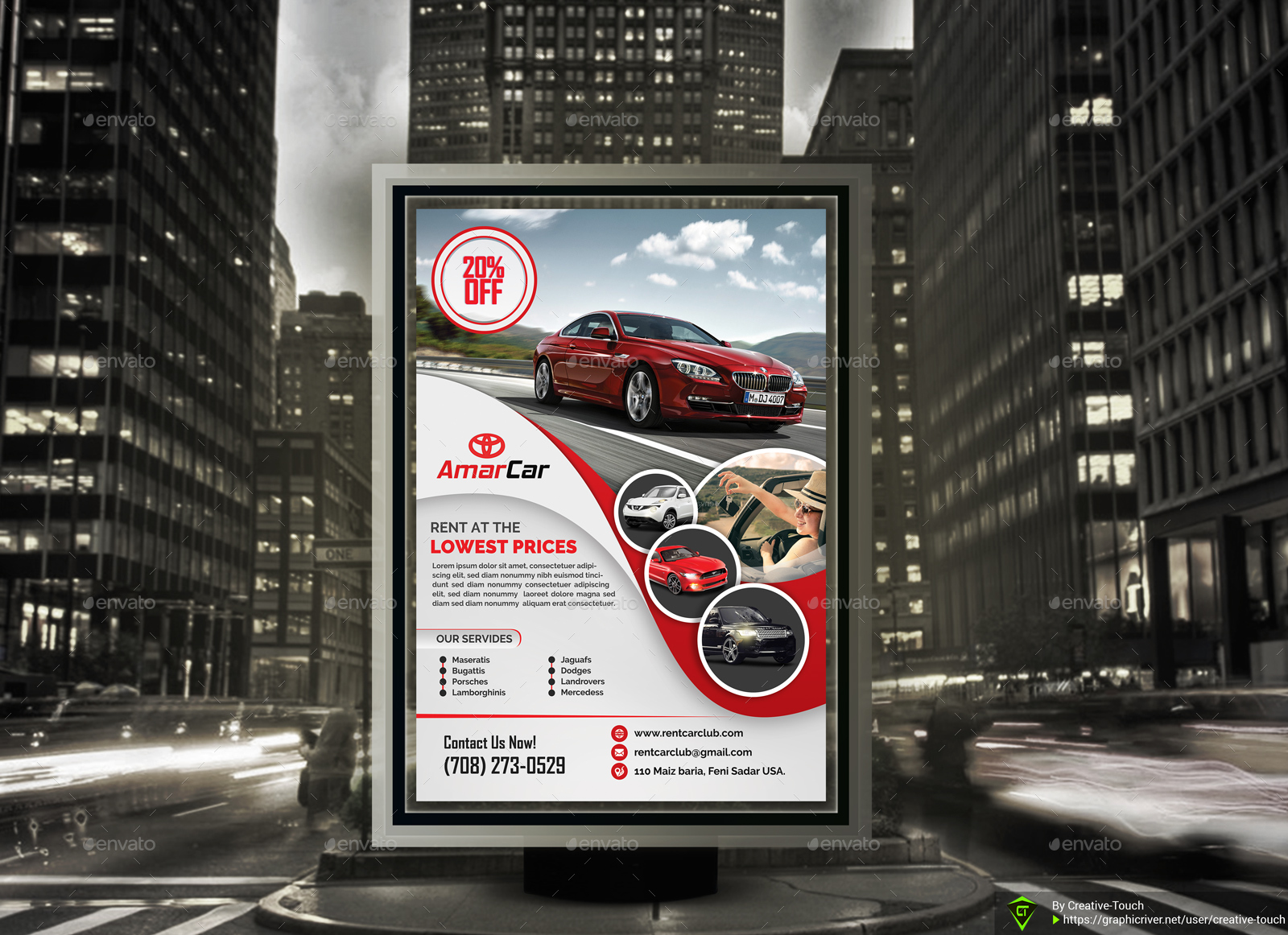 Gym, Spa & Car Poster Templates, Print Templates | GraphicRiver