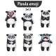 Panda Characters Set 3, Vectors | GraphicRiver