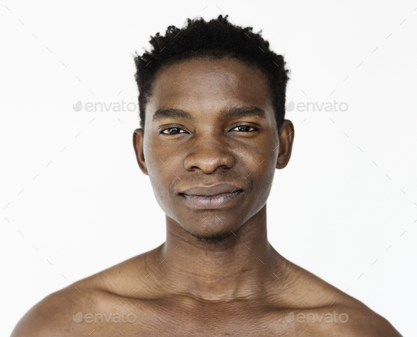 Adult Man Serene Face Expression Studio Portrait Stock Photo by Rawpixel
