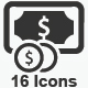 Money Stacks Icons - Gray Version, Icons | GraphicRiver