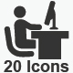 Office Icons - Gray Version, Icons | GraphicRiver