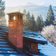 Mountain cottage chimney in winter Stock Photo by stevanovicigor ...