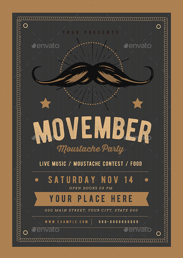 Movember Event Flyer, Print Templates | GraphicRiver
