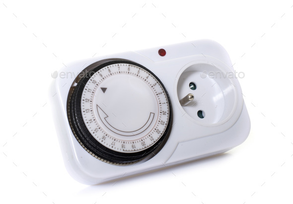 Electrical socket timer Stock Photo by cynoclub | PhotoDune