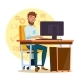 Programmer Man Vector. Stylized Young Developer, Vectors | GraphicRiver