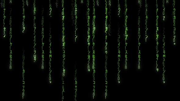 Falling Green Matrix Code, Motion Graphics | VideoHive