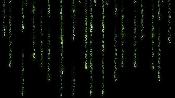 Falling Green Matrix Code, Motion Graphics | VideoHive