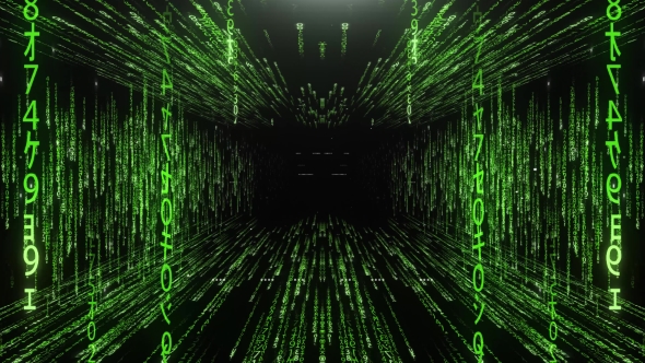 Green Corridor From the Matrix Code, Motion Graphics | VideoHive