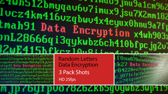 Random Letters and Numbers - Data Encryption on a Computer Screen ...