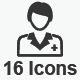 Doctor Icon Set - Gray Version, Icons | GraphicRiver