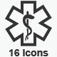 Healthcare Symbols - Gray Version, Icons | GraphicRiver