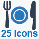 Restaurant Service Icons - Blue Version, Icons | GraphicRiver