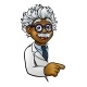 Scientist Cartoon Character Pointing Sign, Vectors | GraphicRiver