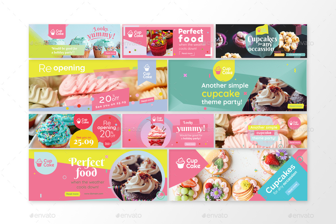 10 Facebook Cover-Cupcake, Web Elements | GraphicRiver