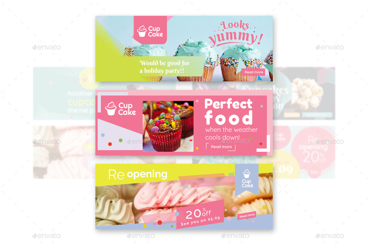 10 Facebook Cover-Cupcake, Web Elements | GraphicRiver