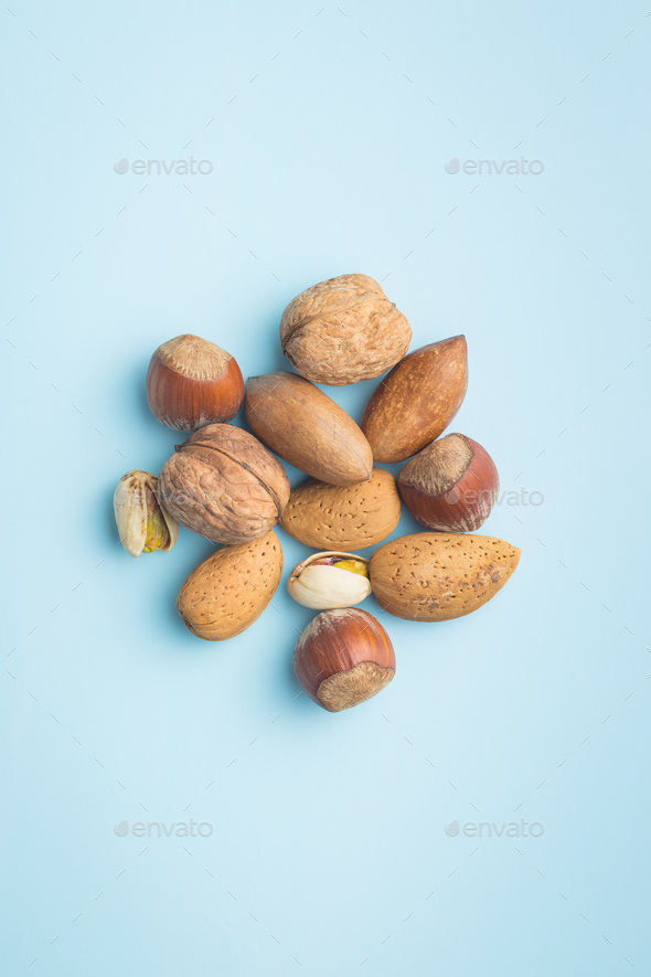 Different types of nuts in the nutshell. Stock Photo by jirkaejc ...