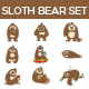 Sloth Bear Set, Vectors | GraphicRiver