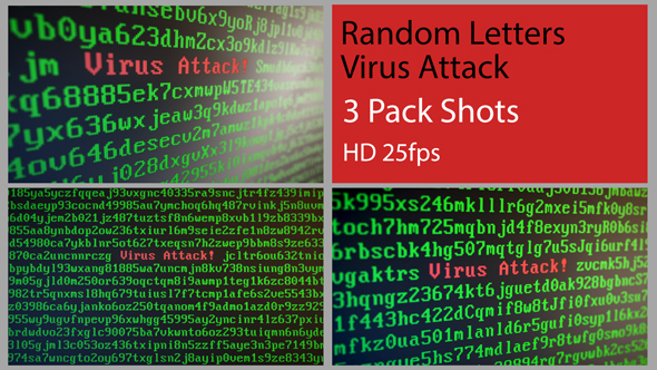Random Letters and Numbers - Virus Attack on a Computer Screen, Motion ...