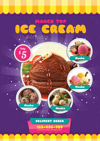 Ice Cream Flyer Template, Print Templates | GraphicRiver