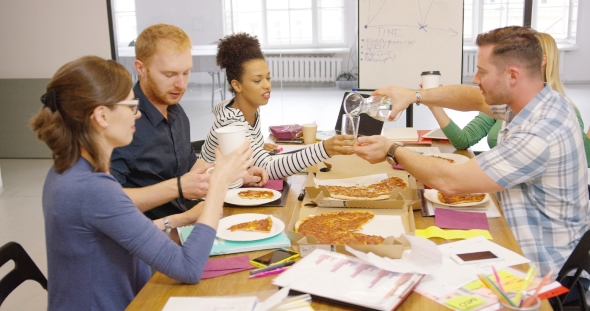 People Eating in Office, Stock Footage | VideoHive