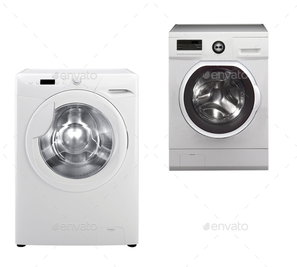 Washing machines isolated Stock Photo by photobalance | PhotoDune