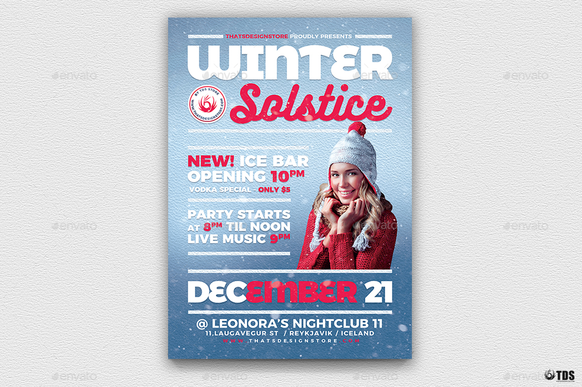 Winter Solstice Flyer Bundle by lou606 | GraphicRiver
