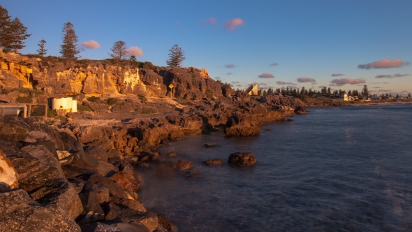 Golden Sunset on Cottesloe Beach, Perth, Western Australia, Stock Footage